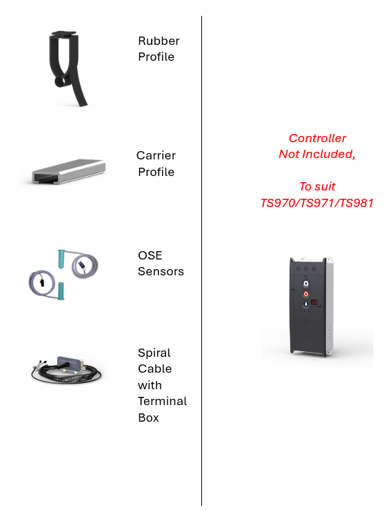 Safety Edge Kit - Optical 4m - Spiral Cable - P11-25/7 – GfA ...